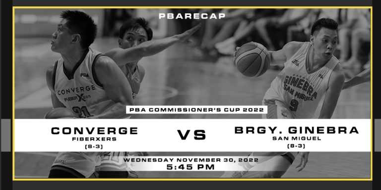 Converge vs Brgy. Ginebra | Commissioners Cup 2022 | Wednesday November ... Converge vs Brgy. Ginebra | Commissioners Cup 2022 | Wednesday November ...